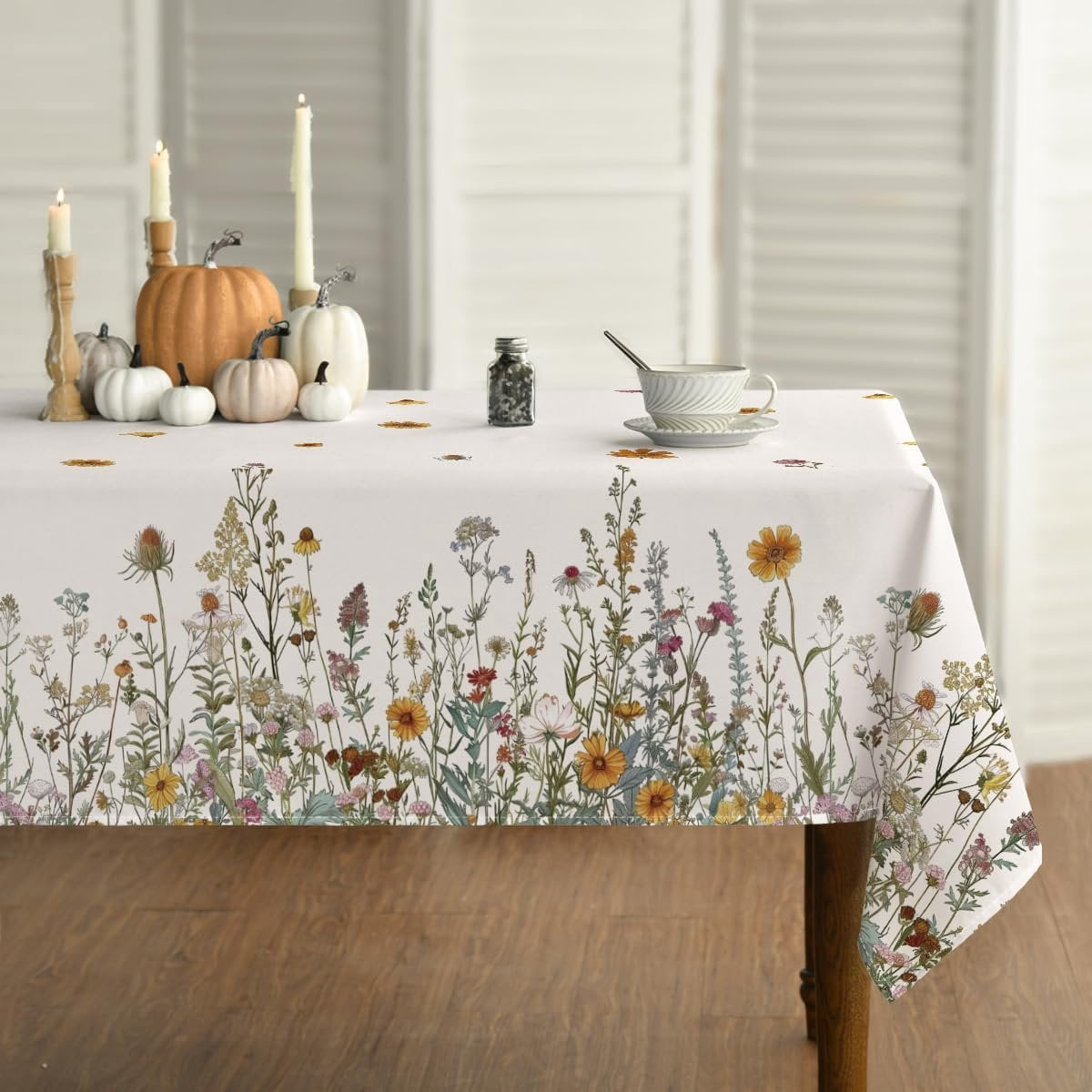 Fall Tablecloth 52 x 70 Inch Rectangular Spring Autumn Harvest ...