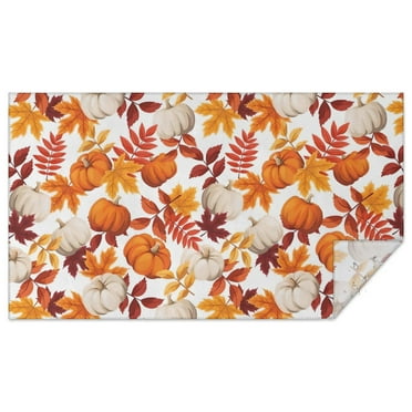 Serafina Home Fall Autumn Flannel Back Vinyl Tablecloth: Traditional ...
