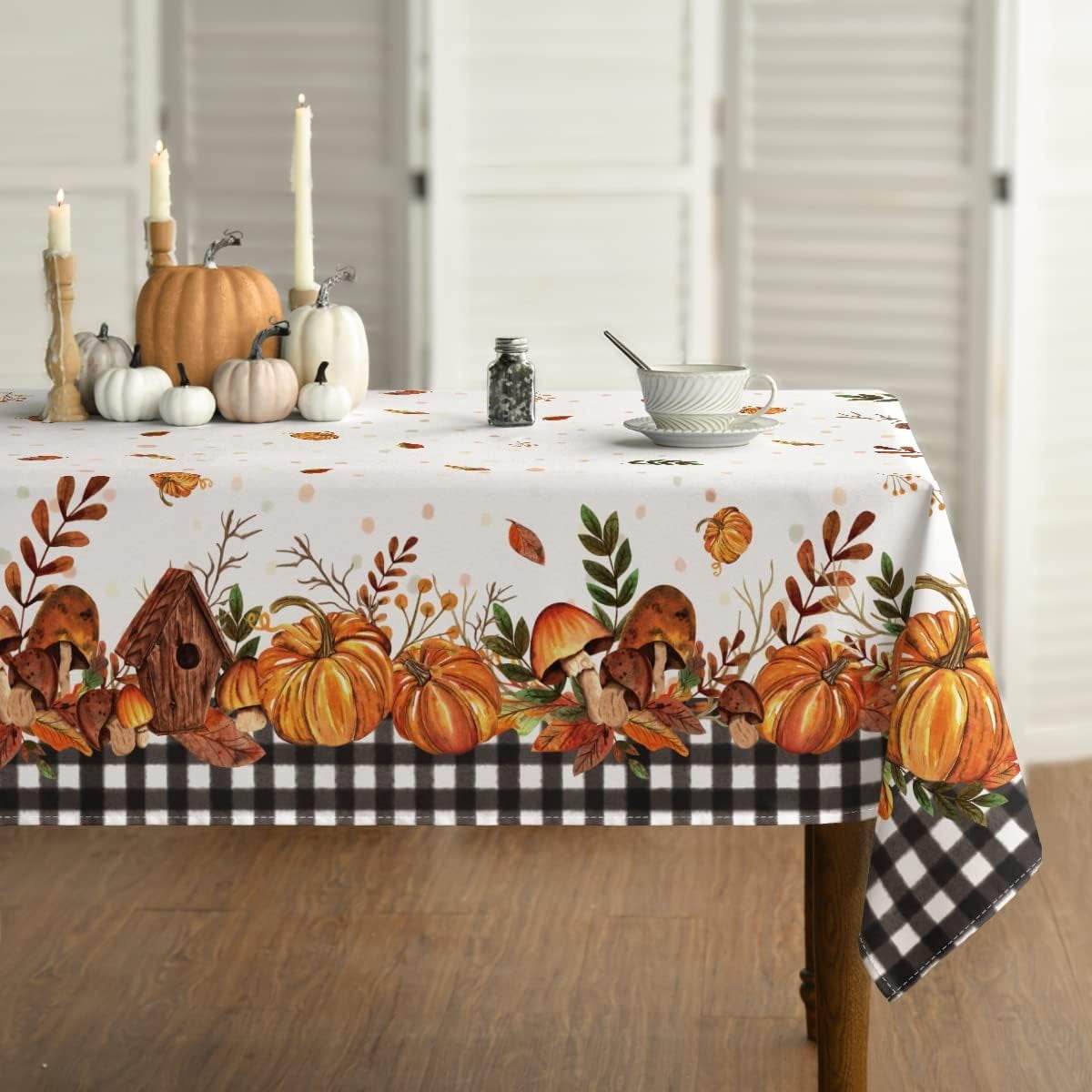 Fall Tablecloth 60x120 Inch Rectangular, Thanksgiving Autumn Harvest ...