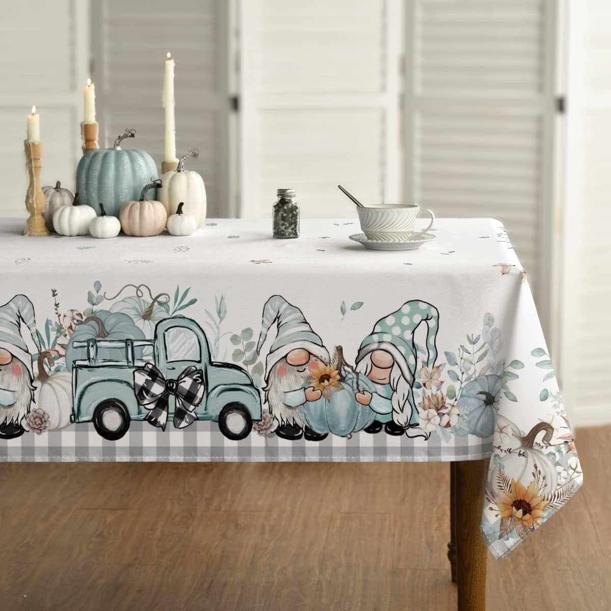 Fall Tablecloth 60x84 Inch Rectangular, Thanksgiving Autumn Harvest ...