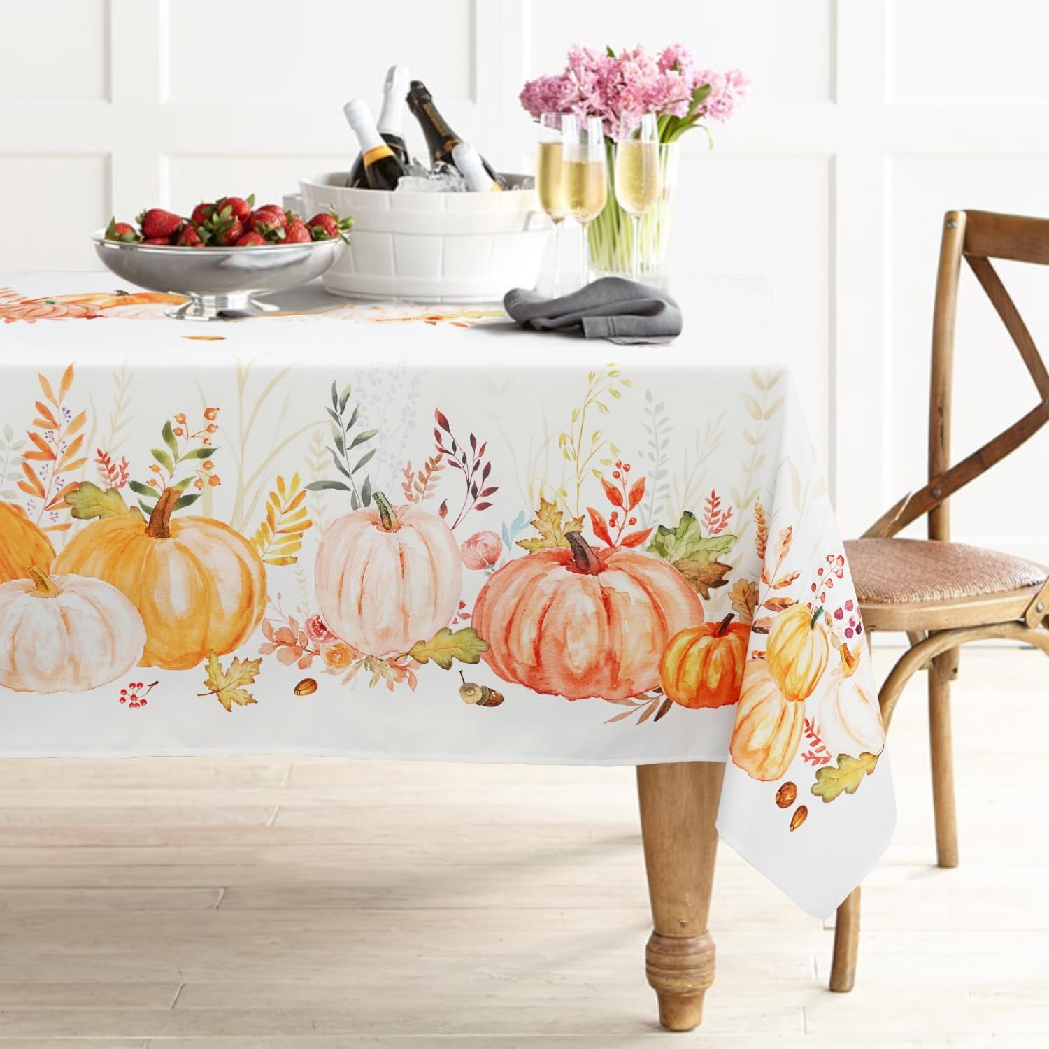Fall Tablecloth Autumn Table Cloths Thanksgiving Tablecloth Pumpkin ...