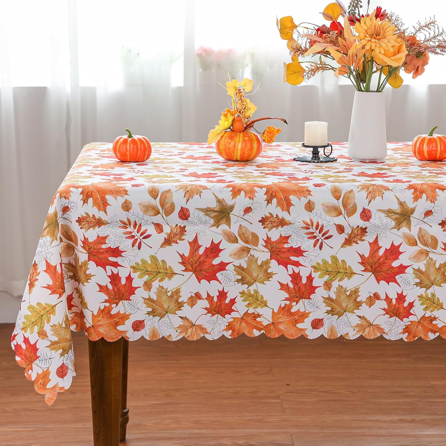 Fall Tablecloth, Fall Decorations for Home Waterproof Leaves Decor Fall ...