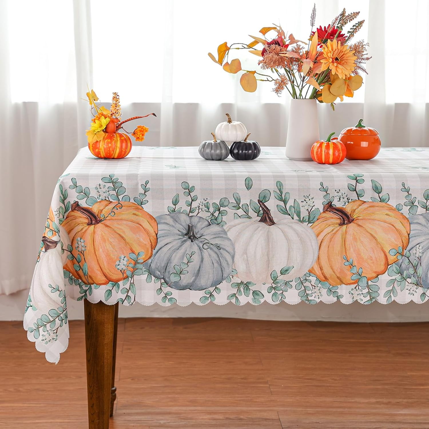 Fall Tablecloth, Fall Decorations for Home Waterproof Pumpkin Decor ...