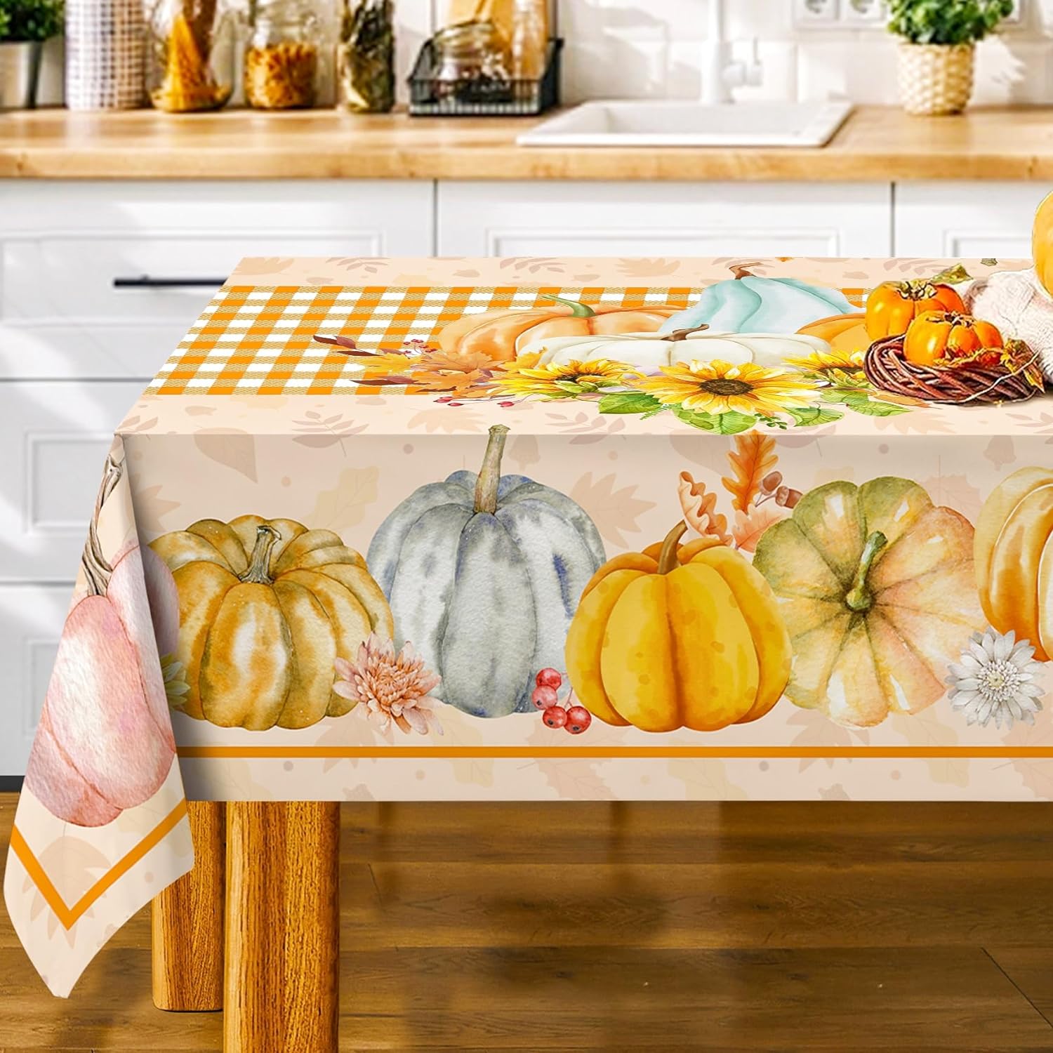 Fall Tablecloth, Happy Fall Yall Table Cloth Rectangle 60 x 120, Fall ...