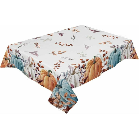Fall Tablecloth Pumpkin Table Cloth for Thanksgiving Autumn Eucalyptus ...