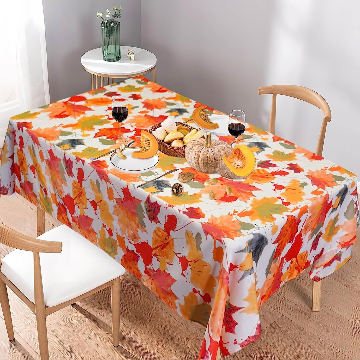 Fall Tablecloth Rectangle 60x84 Inch, Thanksgiving Autumn Harvest ...