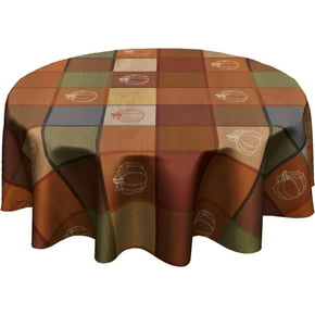 Round Fall Tablecloths for Autumn Celebrations and Home Decor