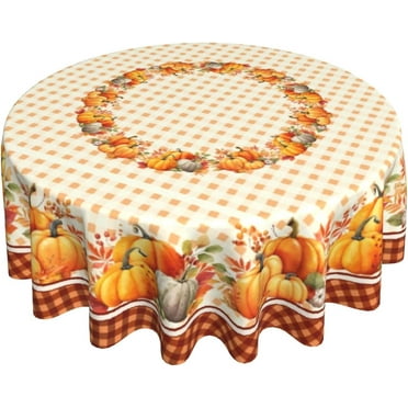 Thanksgiving Tablecloth Turkey, Fall Pumpkin Rectangle Table Cloths 60 ...