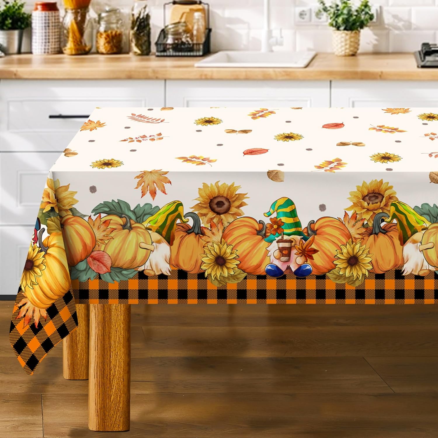 Fall Tablecloth, Fall Table Cloth Rectangle 60 x 120 with Gnomes ...