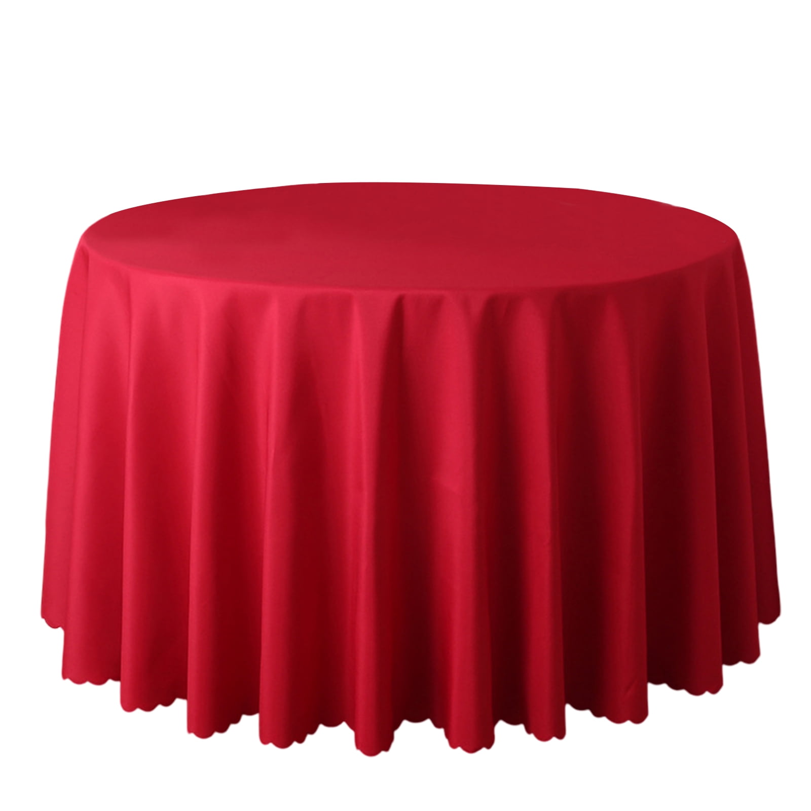Fall Tablecloth Textured Fabric Round Tablecloths 62", Rust ...