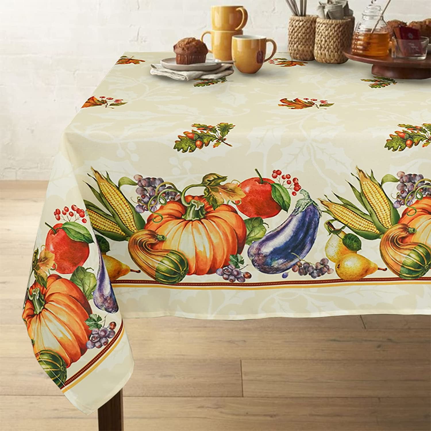 Fall Tablecloth for Rectangle Tables 60 x 102inch Thanksgiving ...