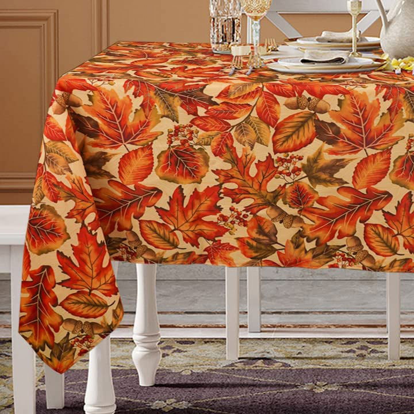Fall Tablecloth for Rectangle Tables 60x84 Inches Thanksgiving ...
