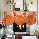 Fall Tablecloths Fireplace Scarf Pumpkin Mantle Scarves Cover ...