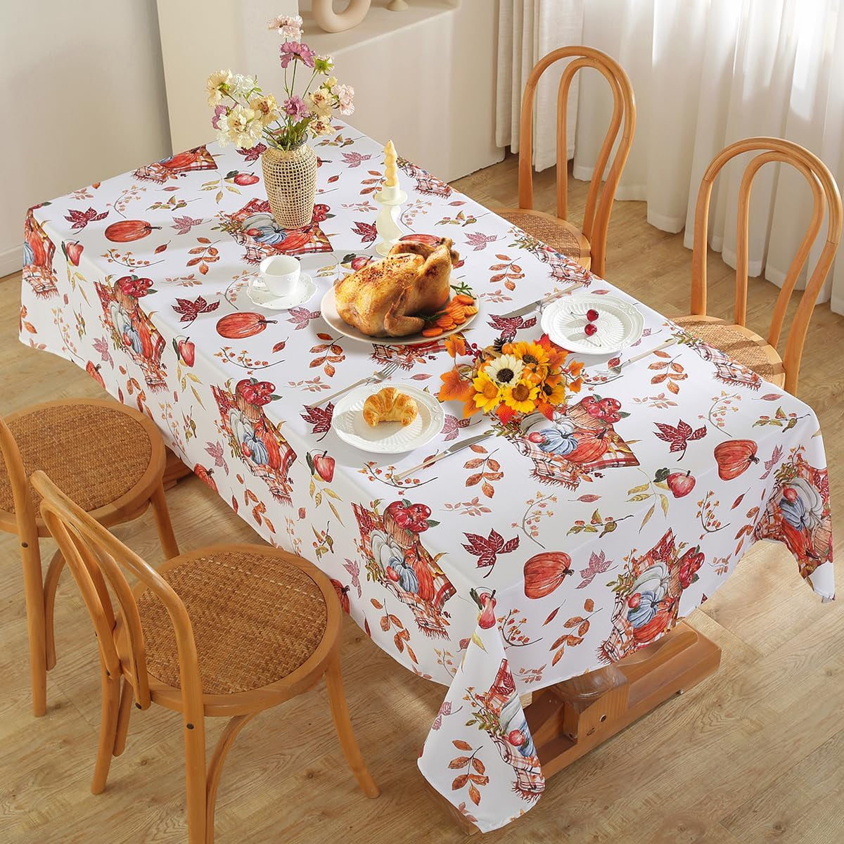 Fall Tablecloths for Rectangle Tables, Spill Proof Table Cloth with ...