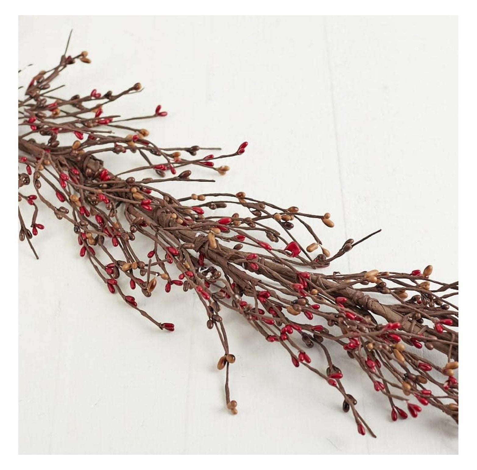 Fall and Thanksgiving Artificial Pecan Pie Pip Berry - Year Round Rustic Berries, Farmhouse Home ...