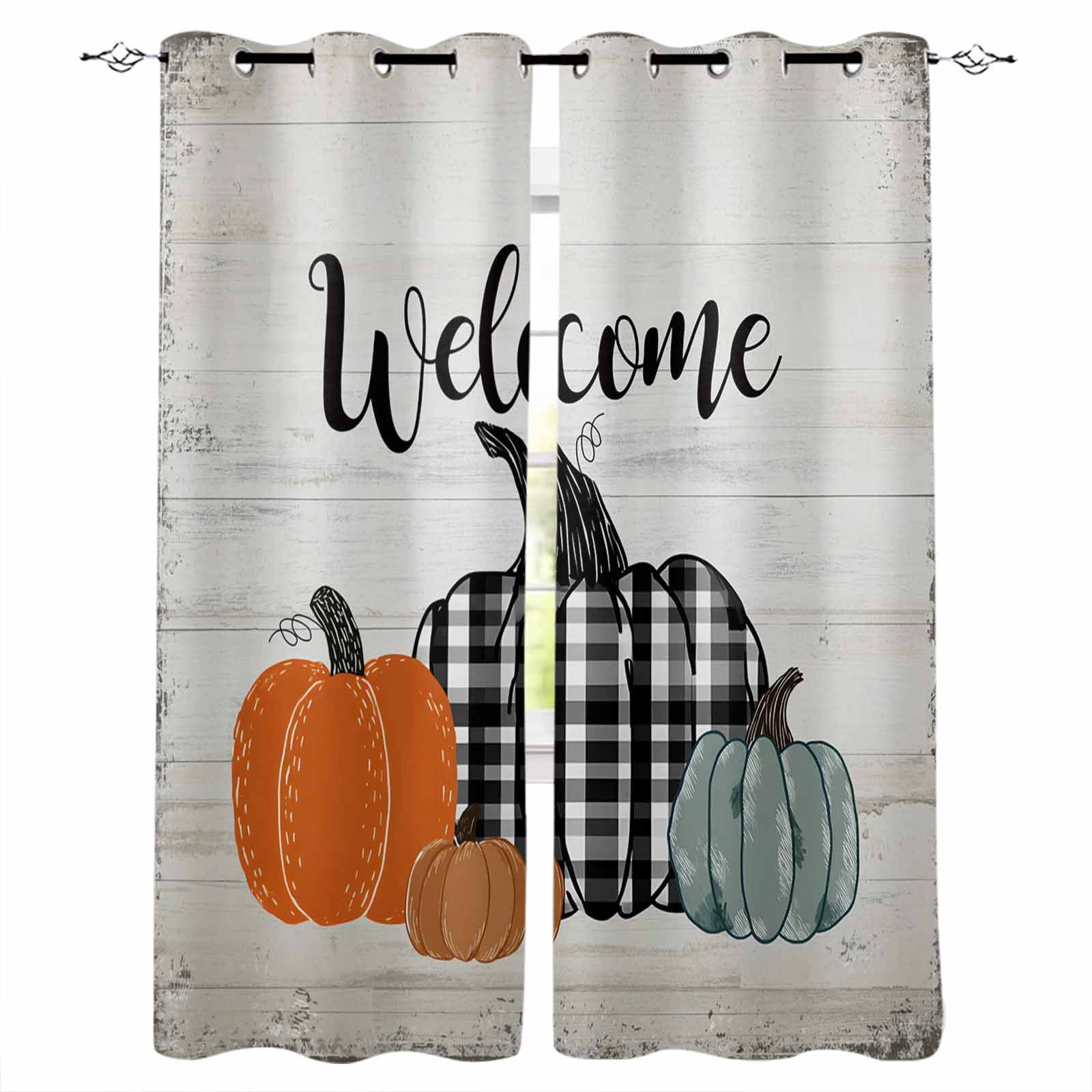 Fall Thanksgiving Blackout Curtains for Bedroom/Living Room, Thermal ...