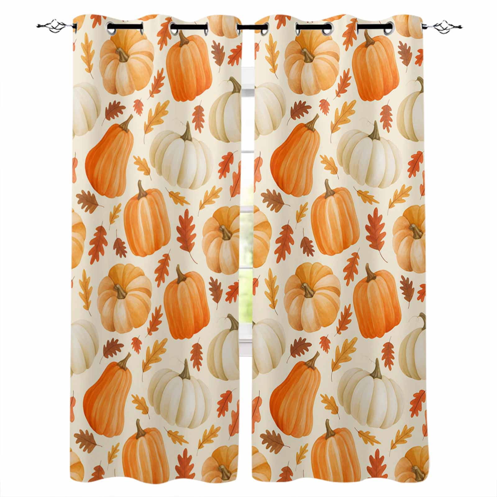Fall Thanksgiving Blackout Curtains for Bedroom/Living Room, Thermal ...