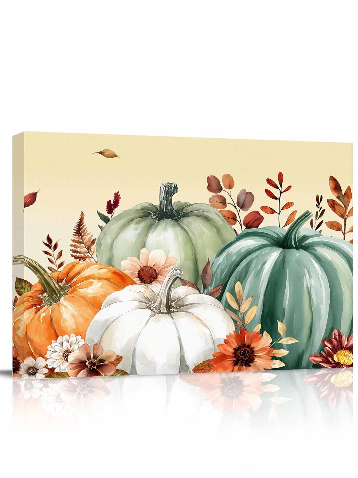 Fall Thanksgiving Canvas Print Wall Art Framed Canvas Art Wall Decor ...