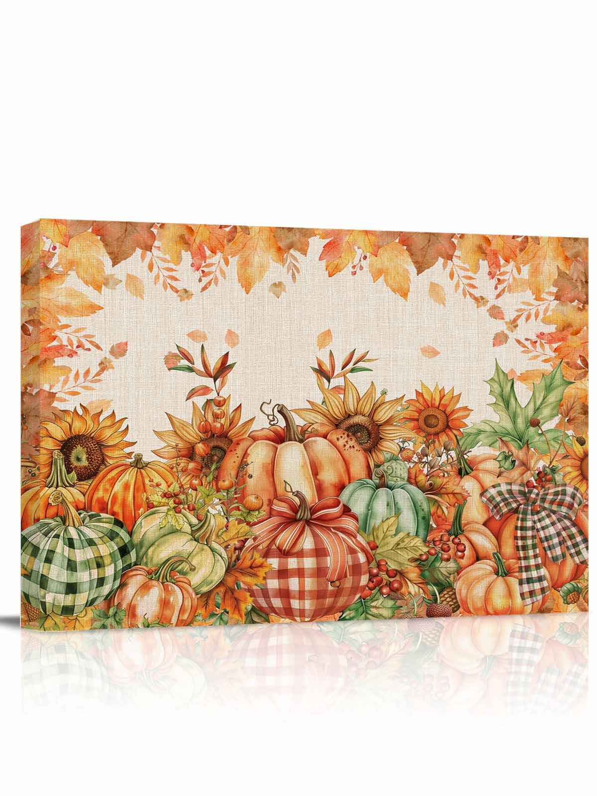 Fall Thanksgiving Canvas Print Wall Art Framed Canvas Art Wall Decor ...
