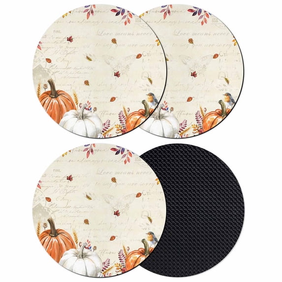 Fall Thanksgiving Coasters Set of 4, Absorbent Coasters for Drinks ...