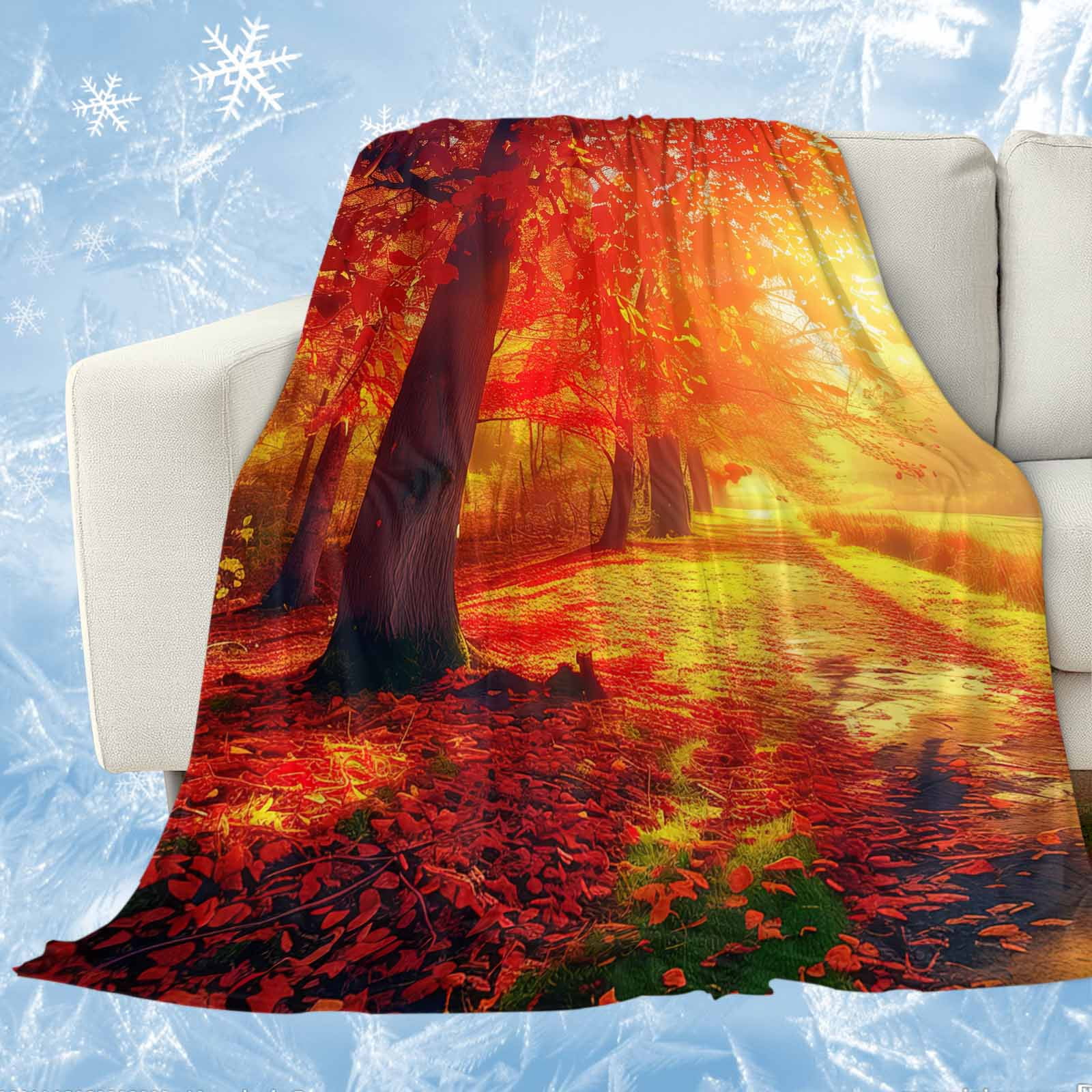 Fall Thanksgiving Cooling Blanket, Lightweight Breathable Summer Throw ...