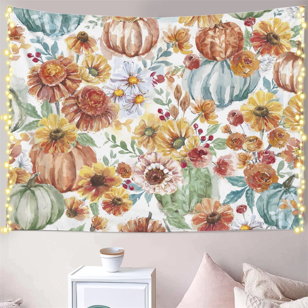 Fall Thanksgiving Harvest Tapestries Wall Hanging,Novelty Aesthetic ...