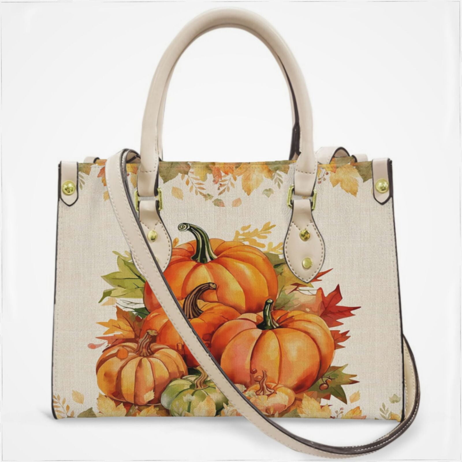 Fall Thanksgiving Maple Leaf Pumpkin Watercolor Cross Body Bags For ...