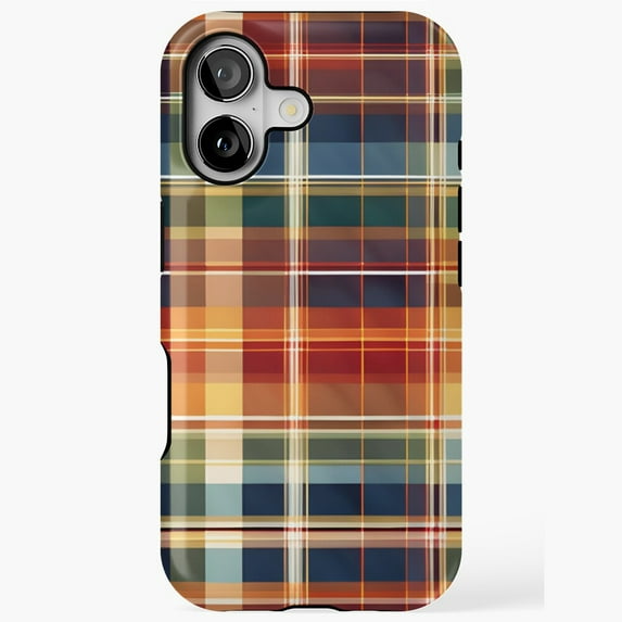 Fall Thanksgiving Plaid Art Case for iPhone 11 12 13 14 15 16 17 Pro ...