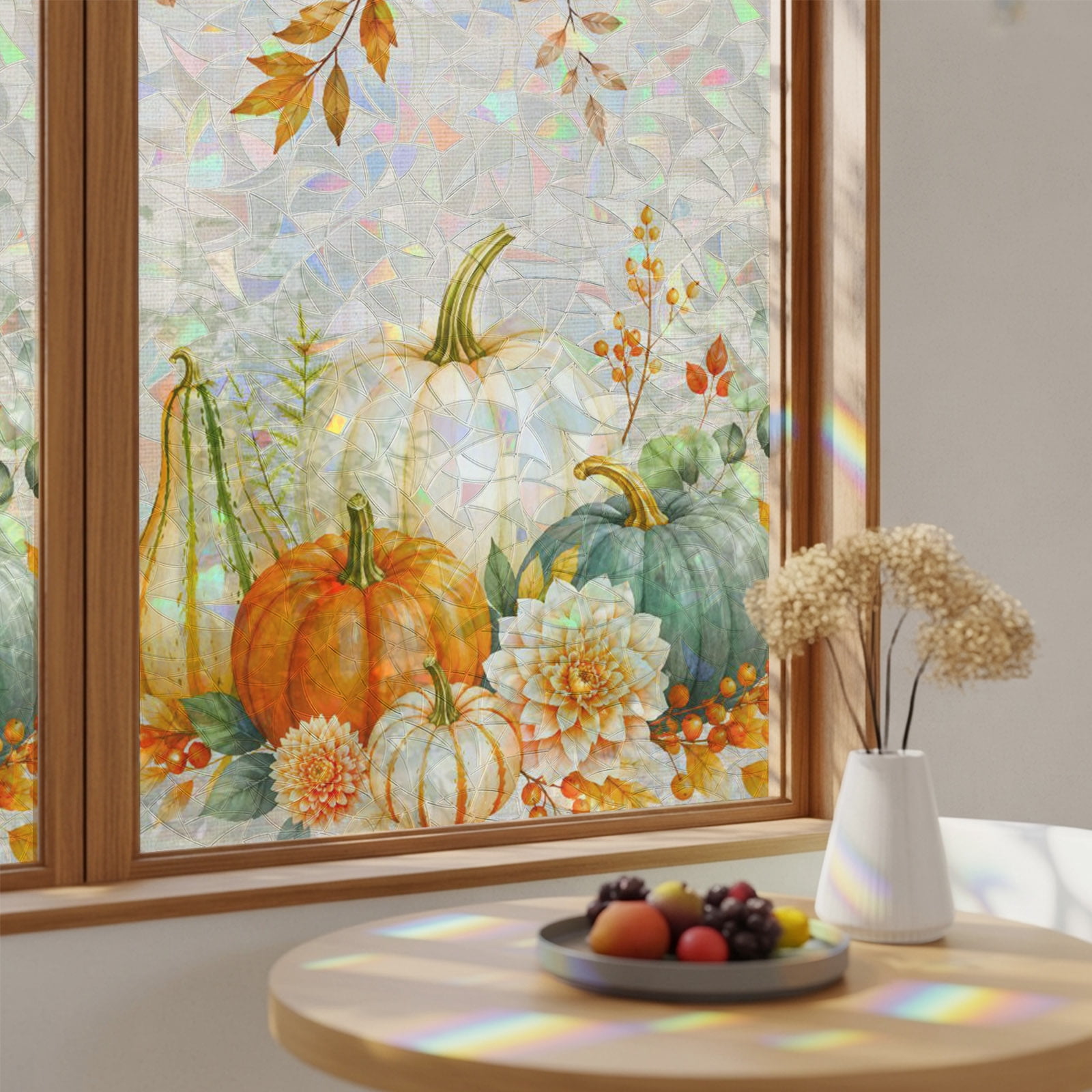 Fall Thanksgiving Pumpkin Watercolor Window Privacy Film,Heat Control ...