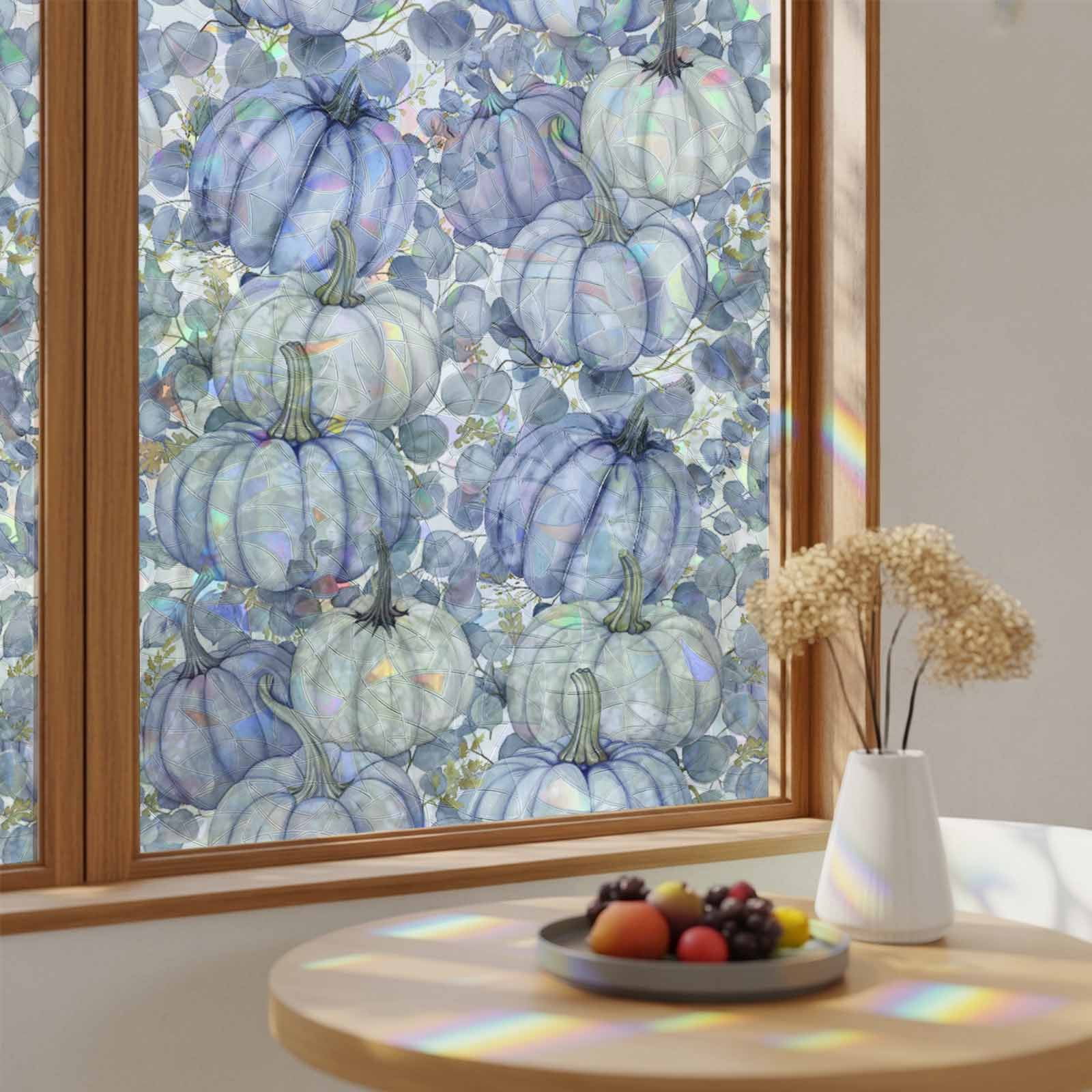 Fall Thanksgiving Purple Pumpkins Window Privacy Film,Heat Control Sun ...