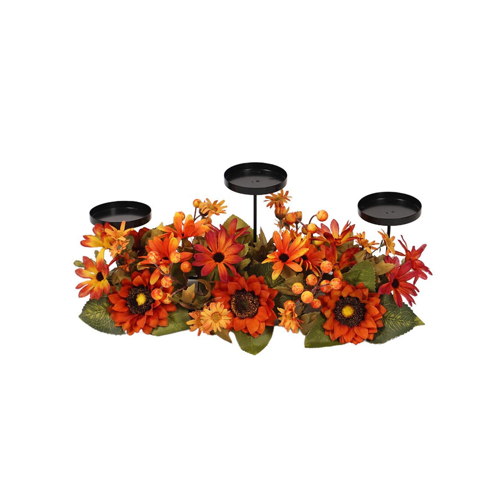 Fall Thanksgiving Table Candle Arrangement Harvest Holiday Party ...