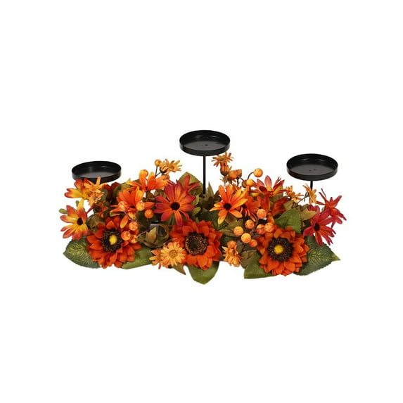 Fall Thanksgiving Table Candle Arrangement Harvest Holiday Party ...