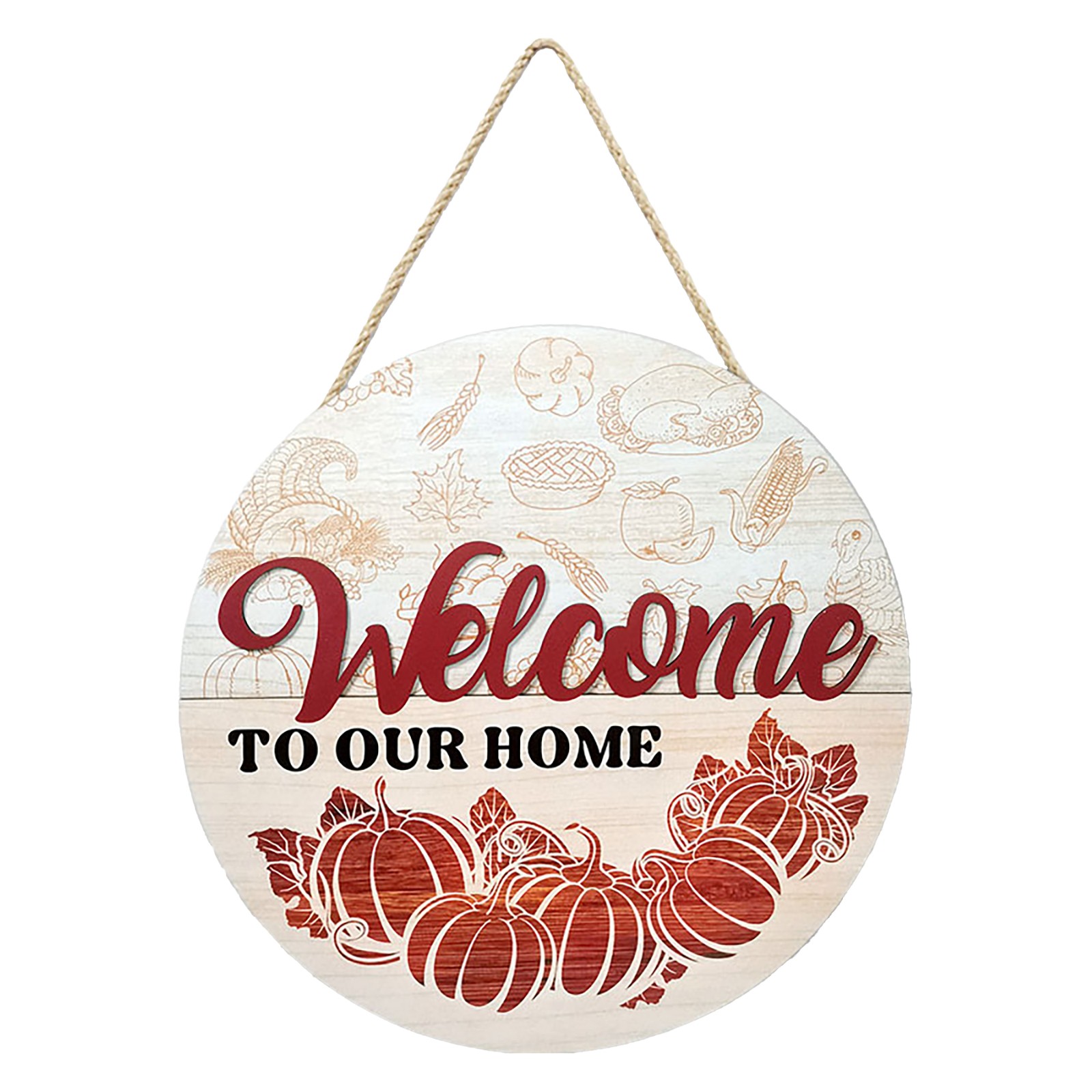 Fall Thanksgiving Welcome Door Sign Autumn Harvest Front Door Porch ...