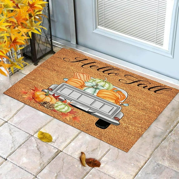 Fall Themed Doormats,Fall Coir Doormat Football Pumpkin Style Coir ...