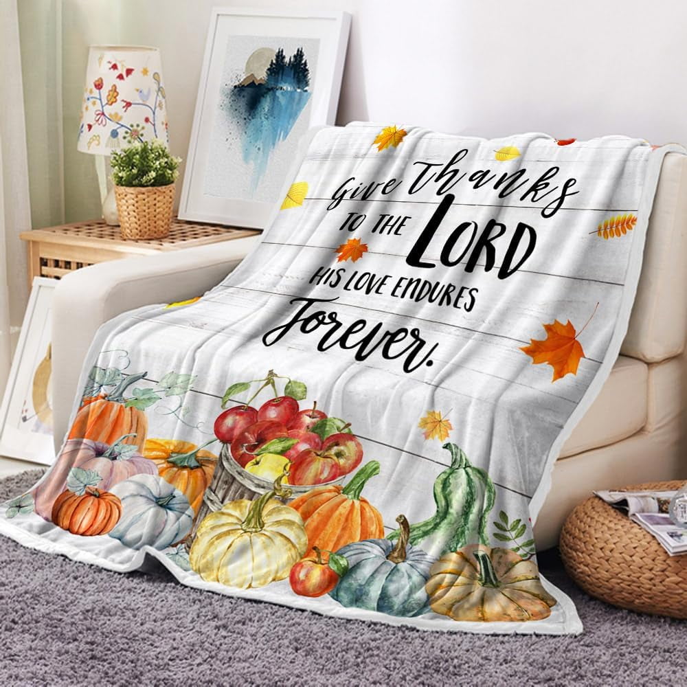 Fall Throw Blanket, Pumpkin Spice Pumpkins Throw Blanket Fall Pumpkins ...