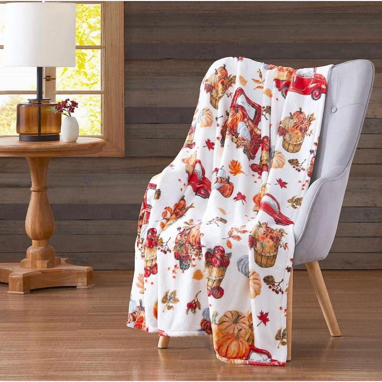 Fall Throw Blanket Soft Fleece: Pumpkin Spice And Everything Nice With ...