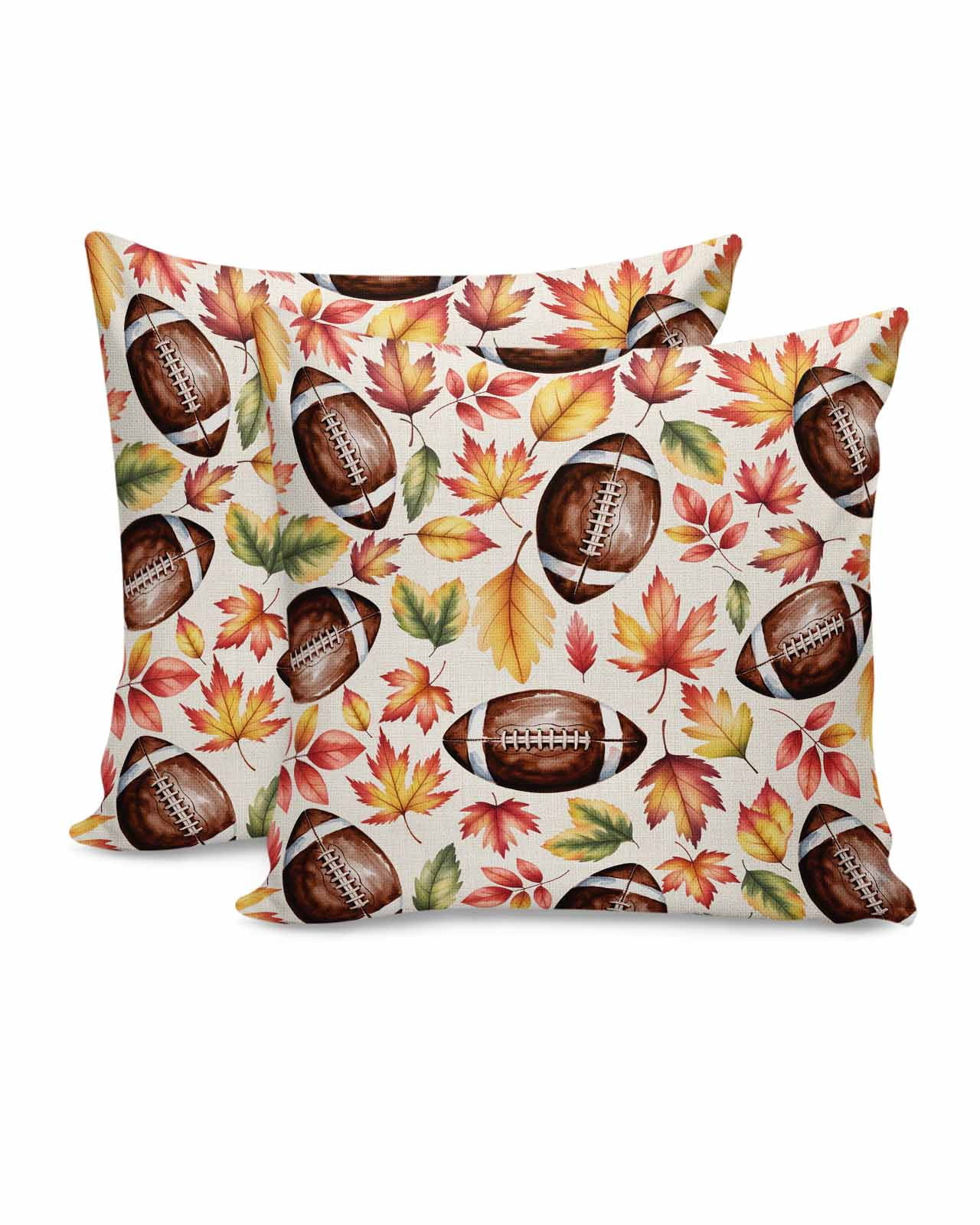 Fall Throw Pillow Covers 20x20 Inch Set of 2 Maple Leaf Decorative ...
