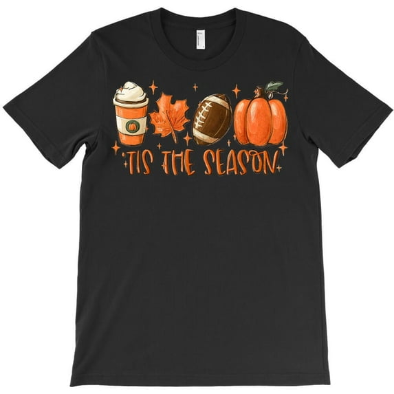 Fall 'Tis The Season Funny Football Latte Pumpkin Coffee Autumn H41421 ...