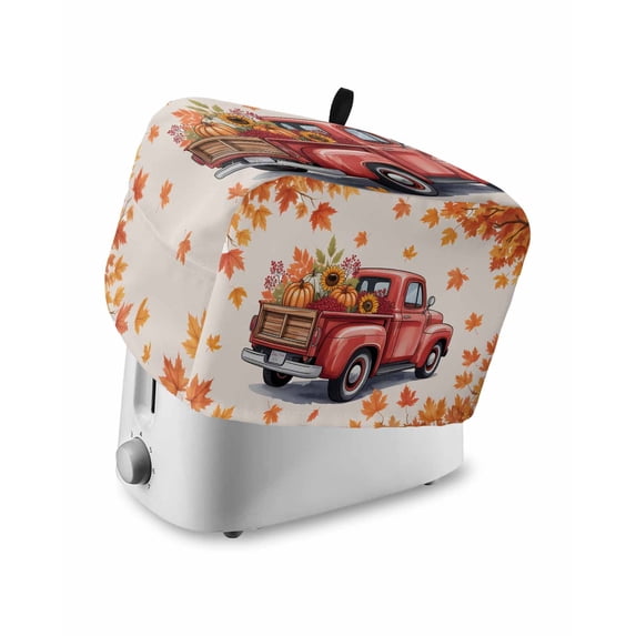 Fall Toaster Cover 4 Slice, Large Kitchen Appliance Covers, Red Truck ...