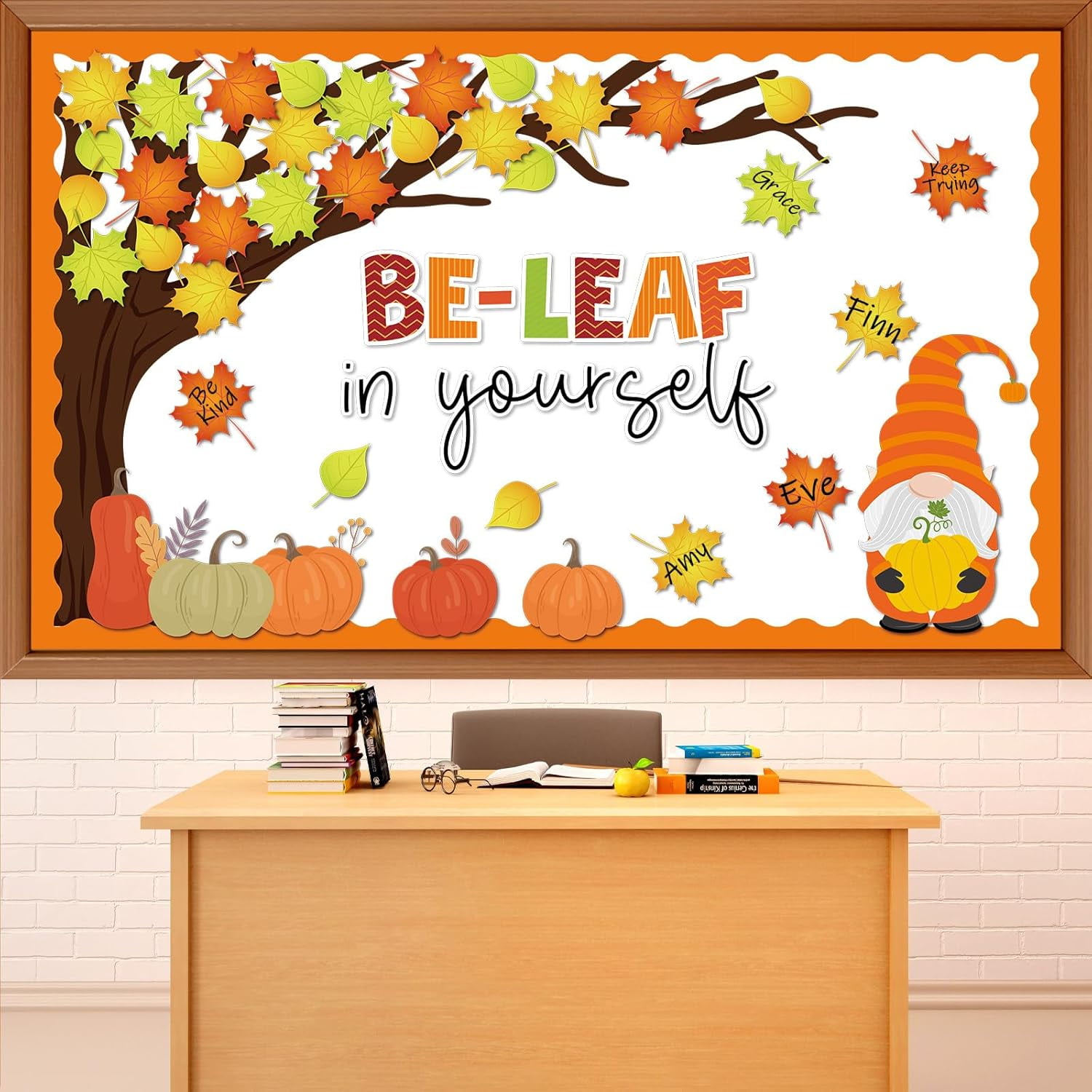 Fall Tree Bulletin Board Set Be Leaf in Yourself Tree Classroom ...