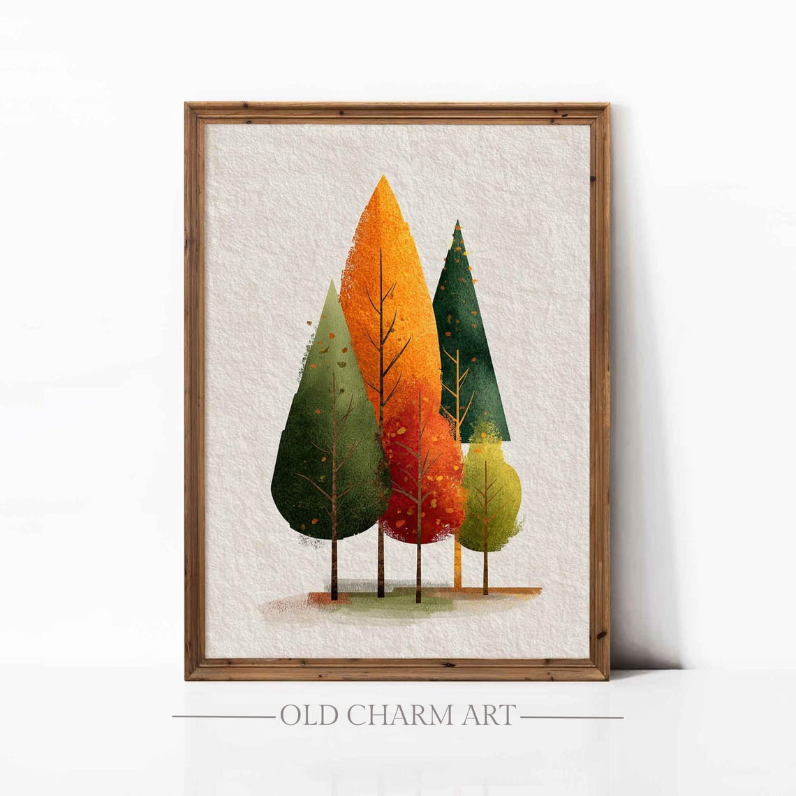 Fall Tree Poster: Nursery Room Art, Unframed Canvas Size 24x36 ...