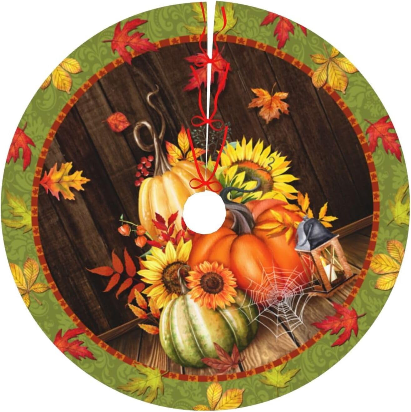 Fall Tree Skirt 48 inch, Thanksgiving Halloween Christmas Tree Skirts ...