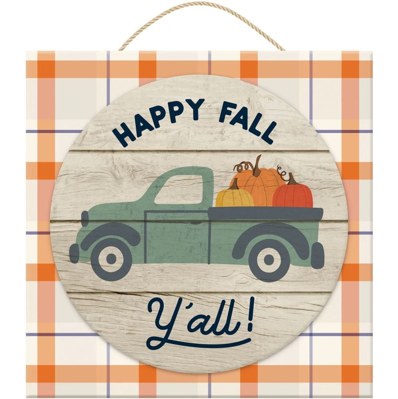 Fall Truck Laminated Wood Sign - Walmart.com