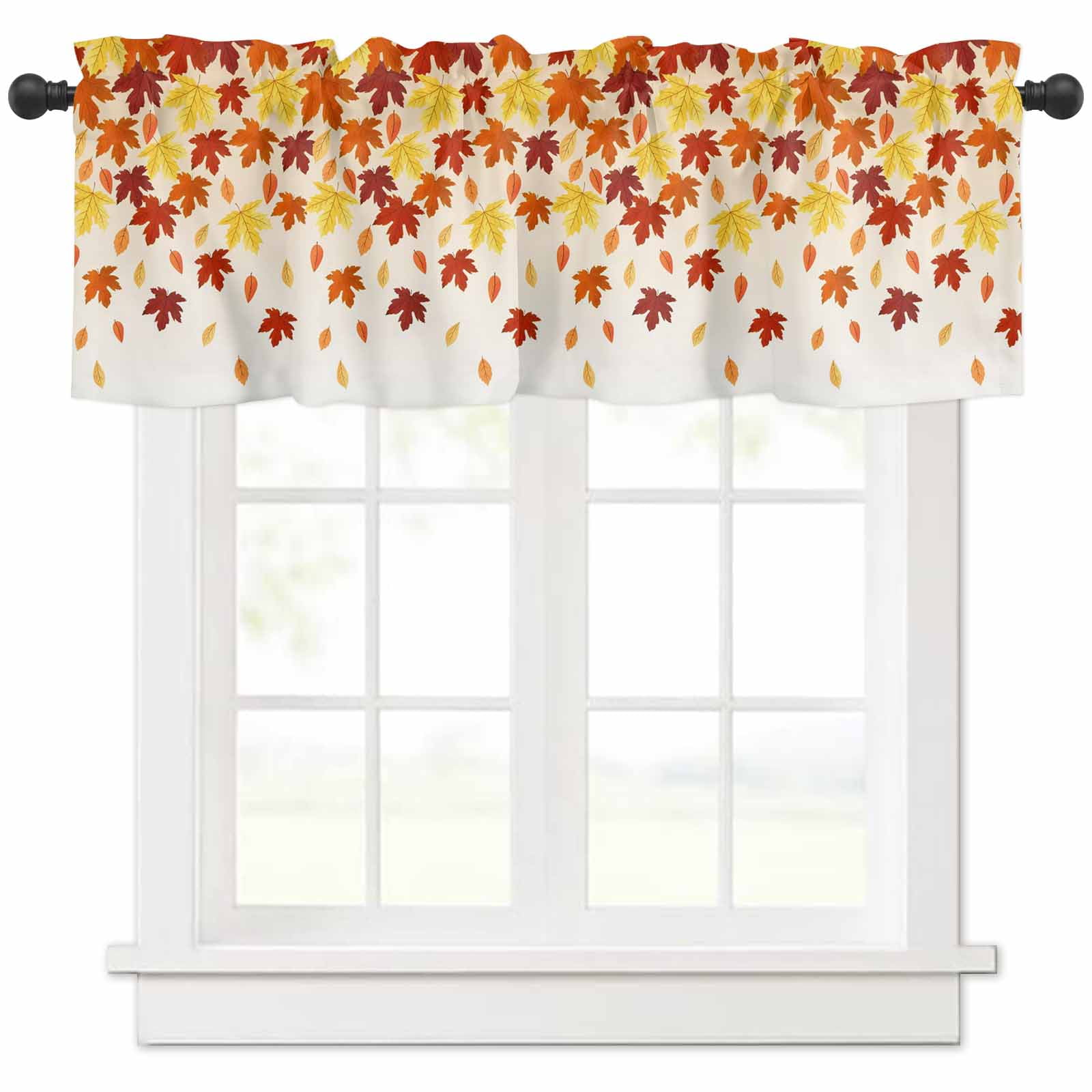 Fall Valances for Windows Farmhouse Kitchen Curtains Valances Rod ...