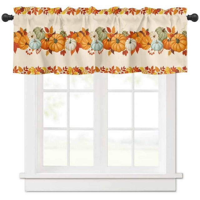 Fall Valances for Windows Farmhouse Kitchen Curtains Valances Rod ...
