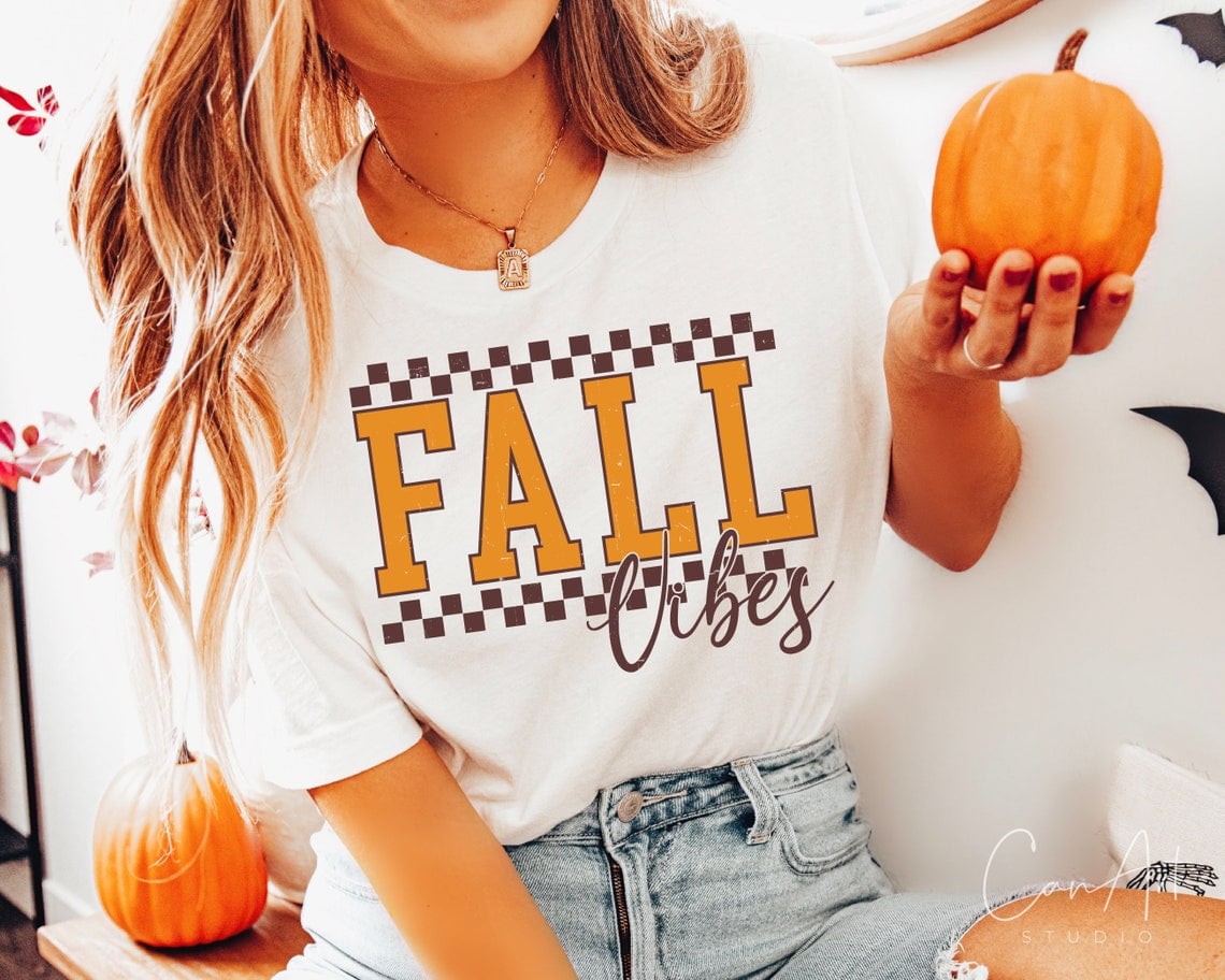 Fall Vibes Png, Retro Autumn Png Sublimation Design For T-Shirt, Mug ...