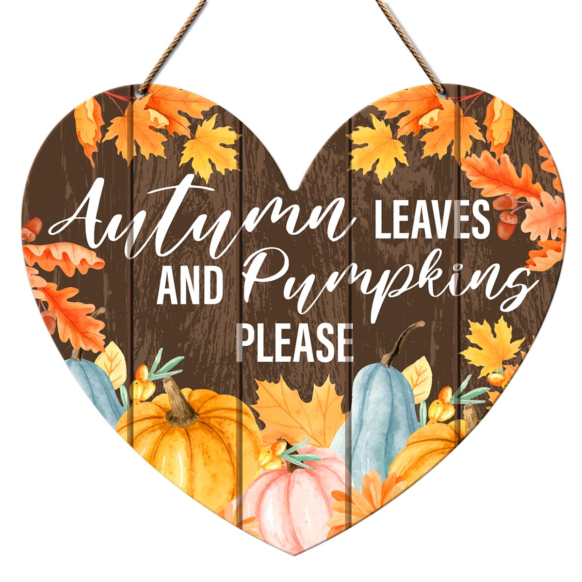 Fall Wall Door Sign EC36 Decor, Fall Pumpkin Decoration for Home Office ...