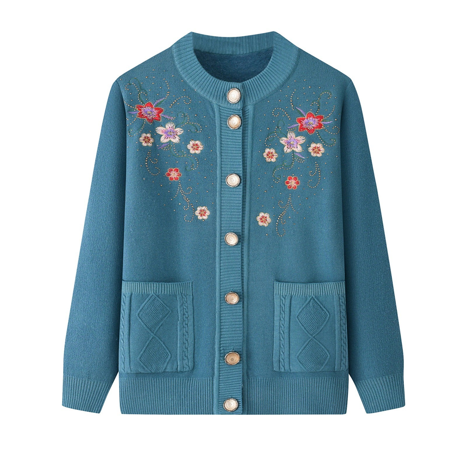 Fall Warm Knit Cardigan Sweaters for Women Lightweight Flower ...