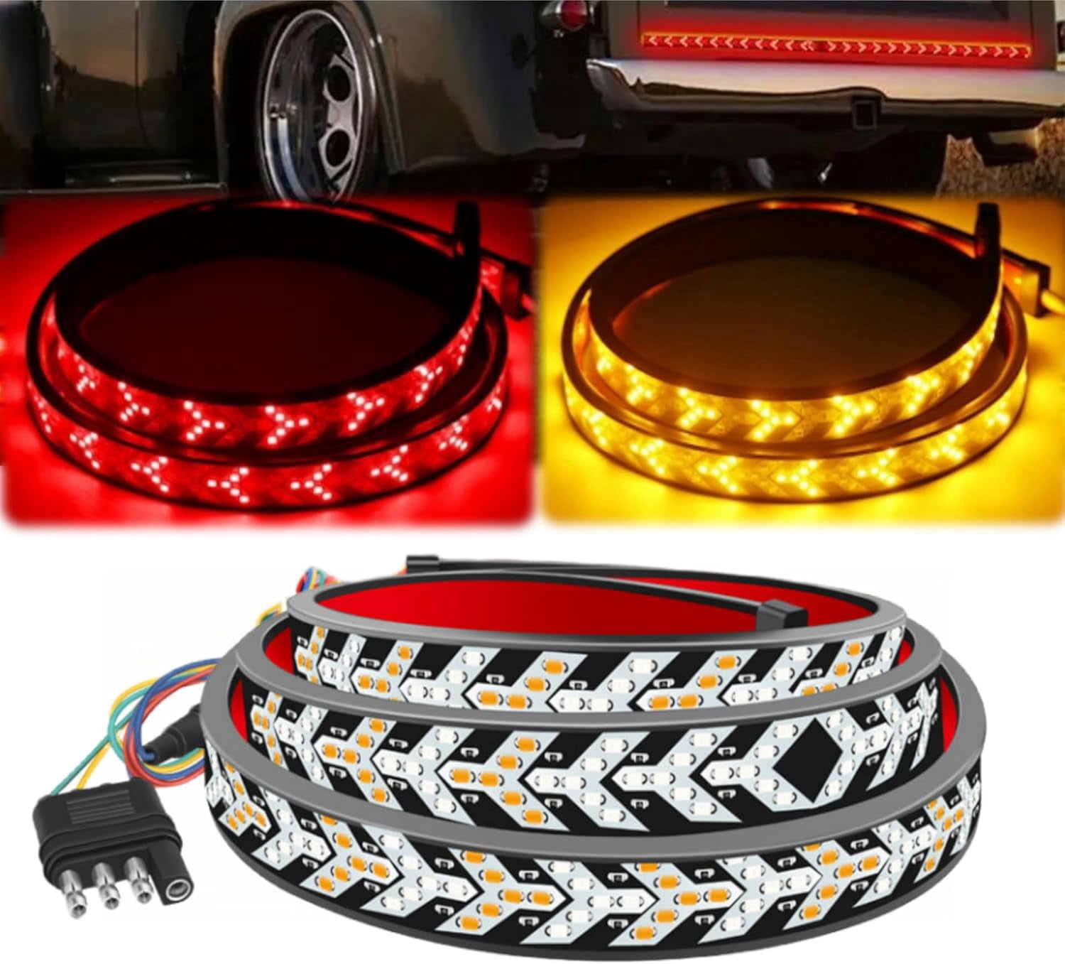 Fall Warning Signal Driving Light Strip, Pickup Truck Tail Light Strip ...