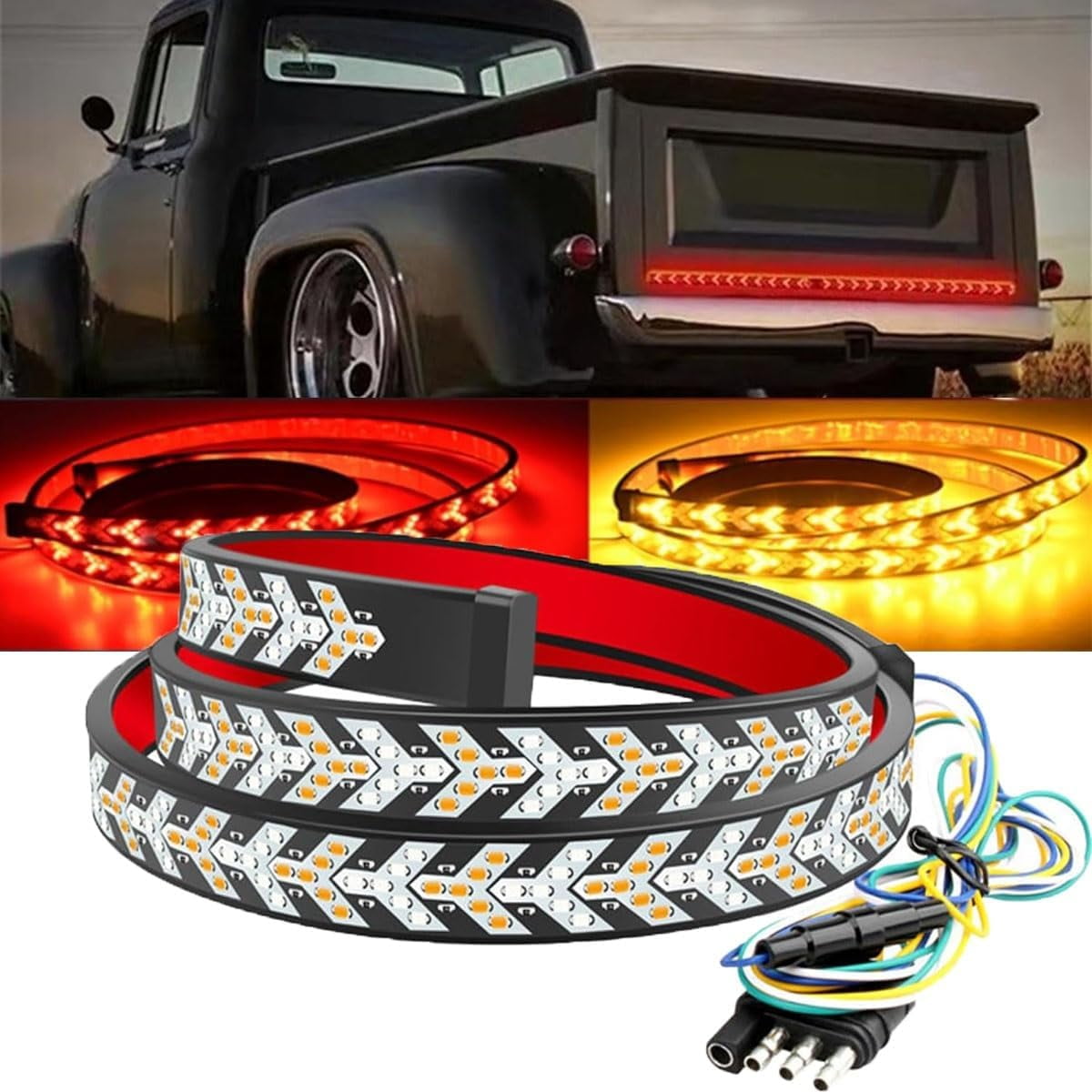 Fall Warning Signal Driving Light Strip, Switchback LED Turn Signals ...